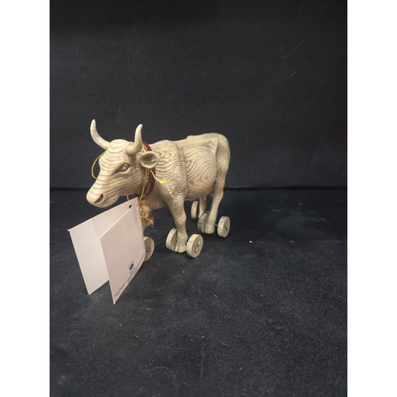 CowParade | Cat | Cow Parade Pull Toy 93 Wood Grain With Bell Rolling ...